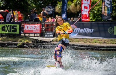 Emma Pickard, TeamGB , at the 2019 Euros in Kiev, Ukraine - Wakeboard UK
