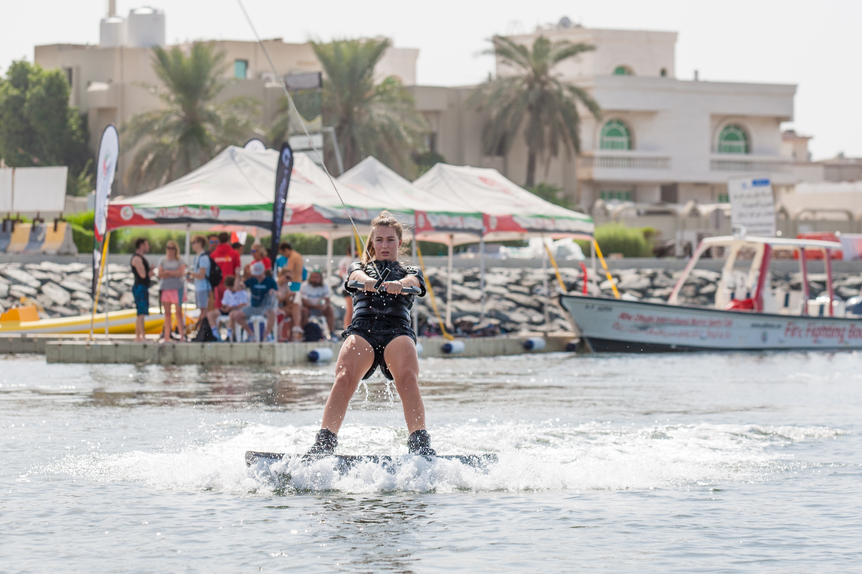 Katie Batchelor, TeamGB , at the 2019 Worlds in Abu Dhabi - Wakeboard UK