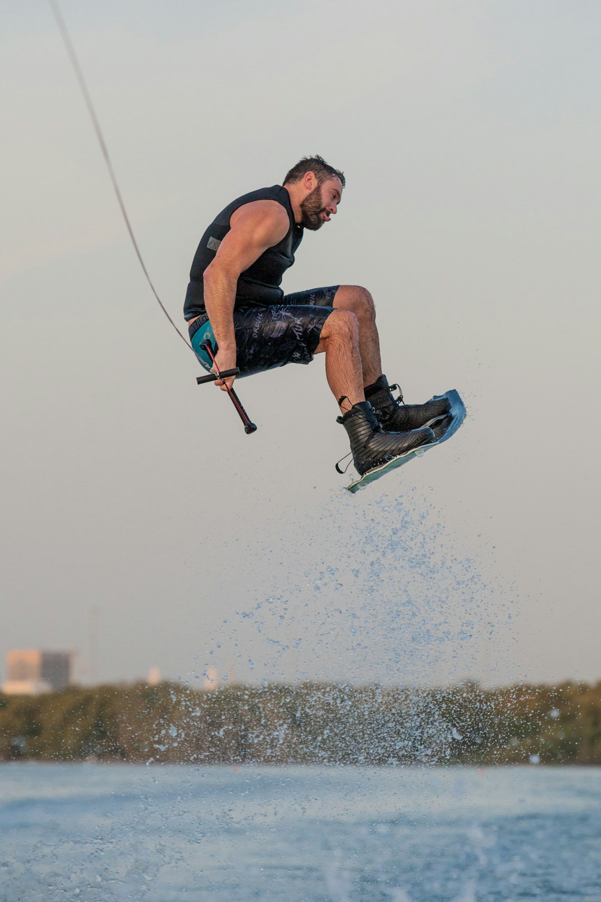 Ross Phillips, TeamGB , at the 2019 Worlds in Abu Dhabi - Wakeboard UK